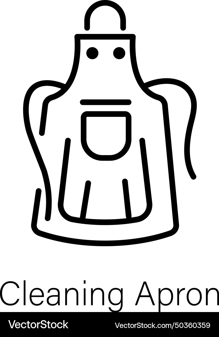 Cleaning apron Royalty Free Vector Image - VectorStock