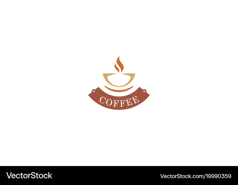 Coffee cup abstract logo Royalty Free Vector Image