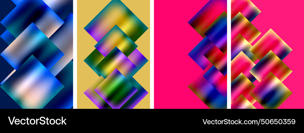 Colorful metal square abstract poster backgrounds Vector Image