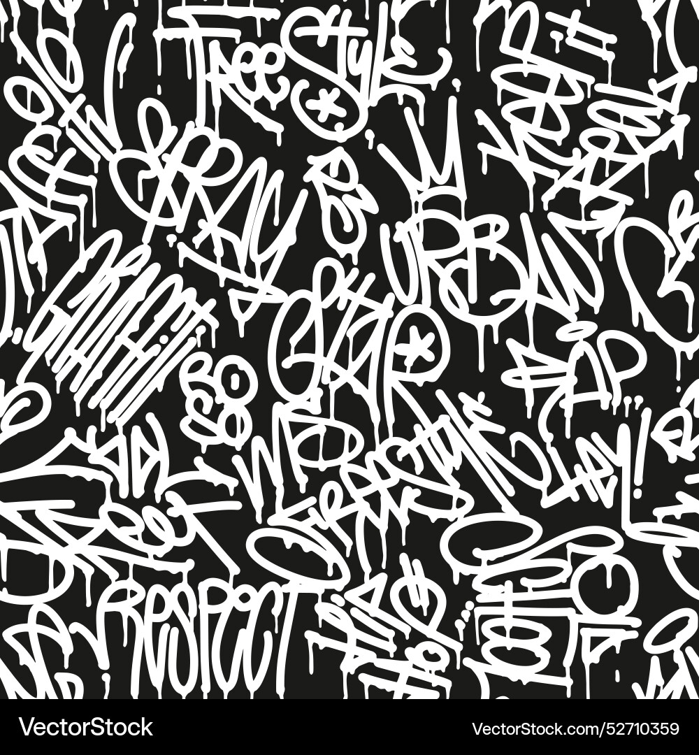 Graffiti Wall Tags Pattern Royalty Free Vector Image