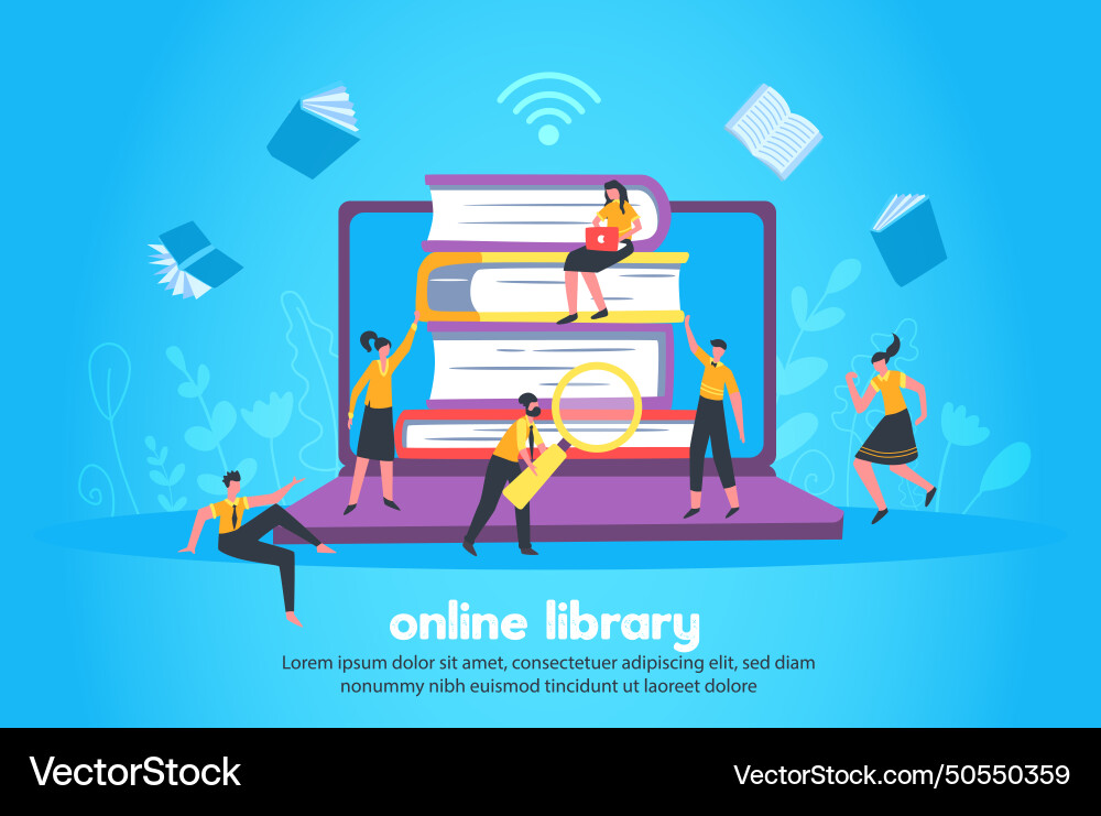 Online library Royalty Free Vector Image - VectorStock