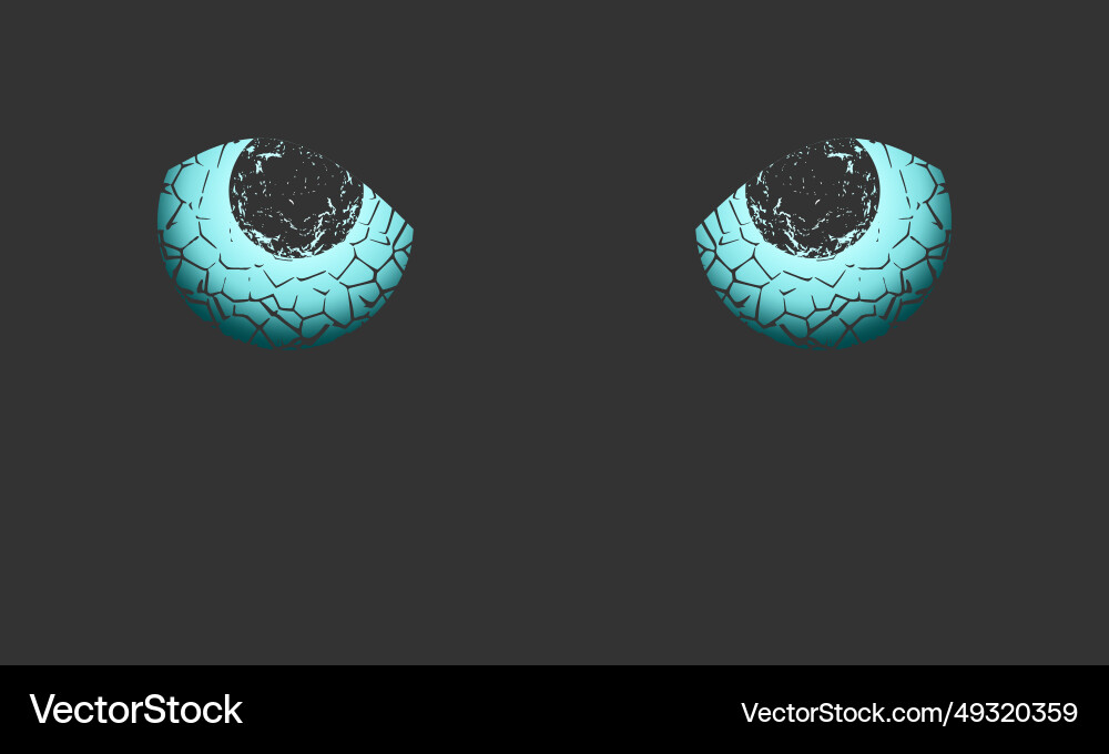 Scary evil eyes in the dark background blue Vector Image