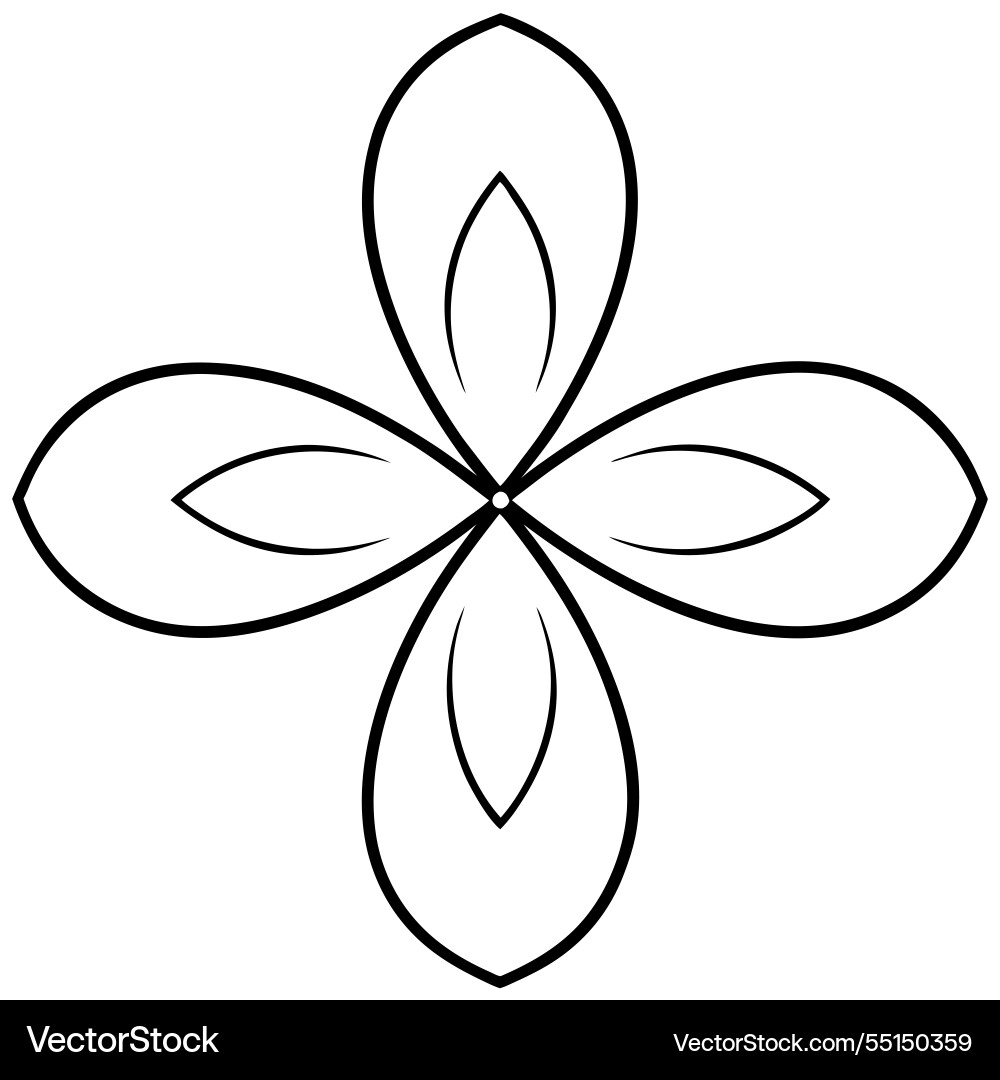 Simple leaf clover natural graphic design Vector Image