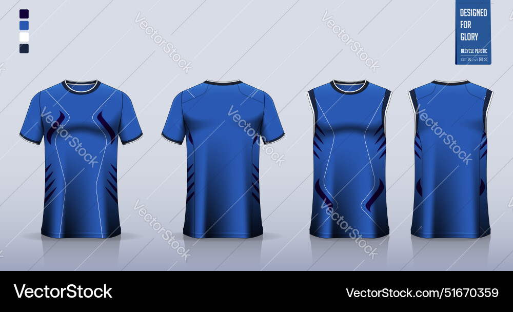 Sportswear Kit & Uniform Templates Royalty Free Vector