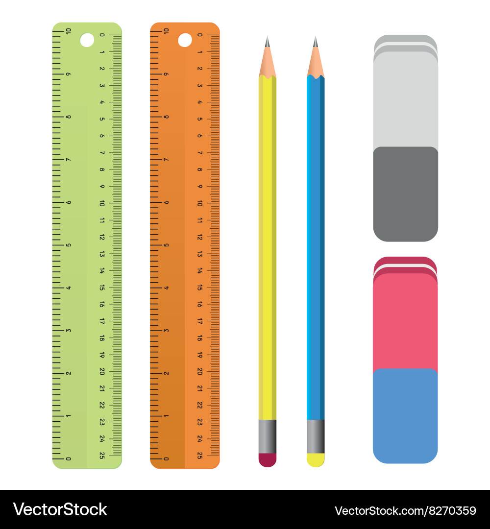 Stationery Tools Collection Royalty Free Vector Image
