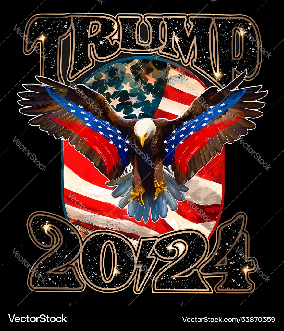 Trump 2024 eagle Royalty Free Vector Image - VectorStock