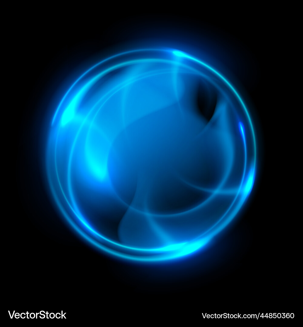 Abstract blue light energy sphere effect Vector Image