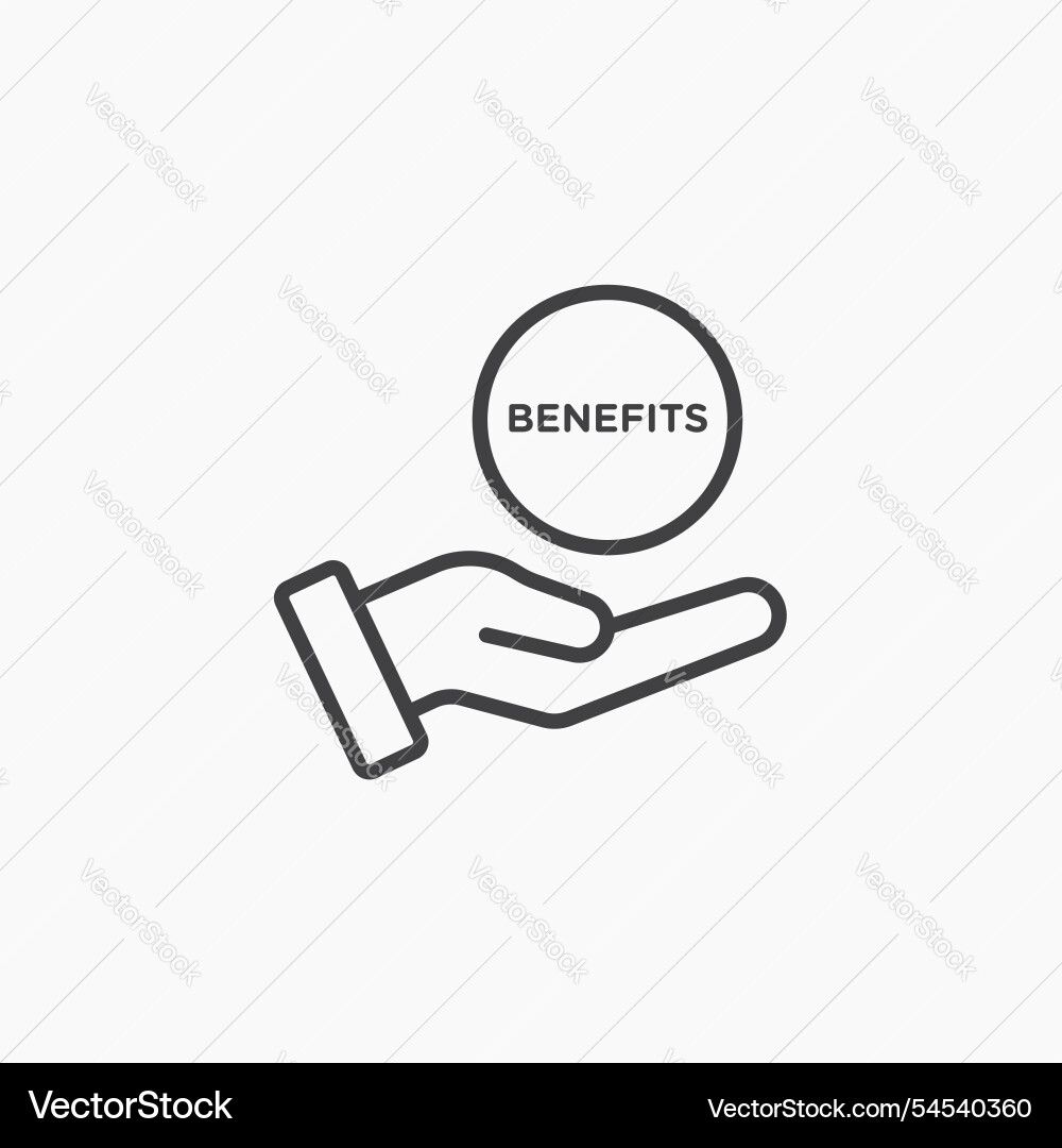 Benefits icon Royalty Free Vector Image - VectorStock