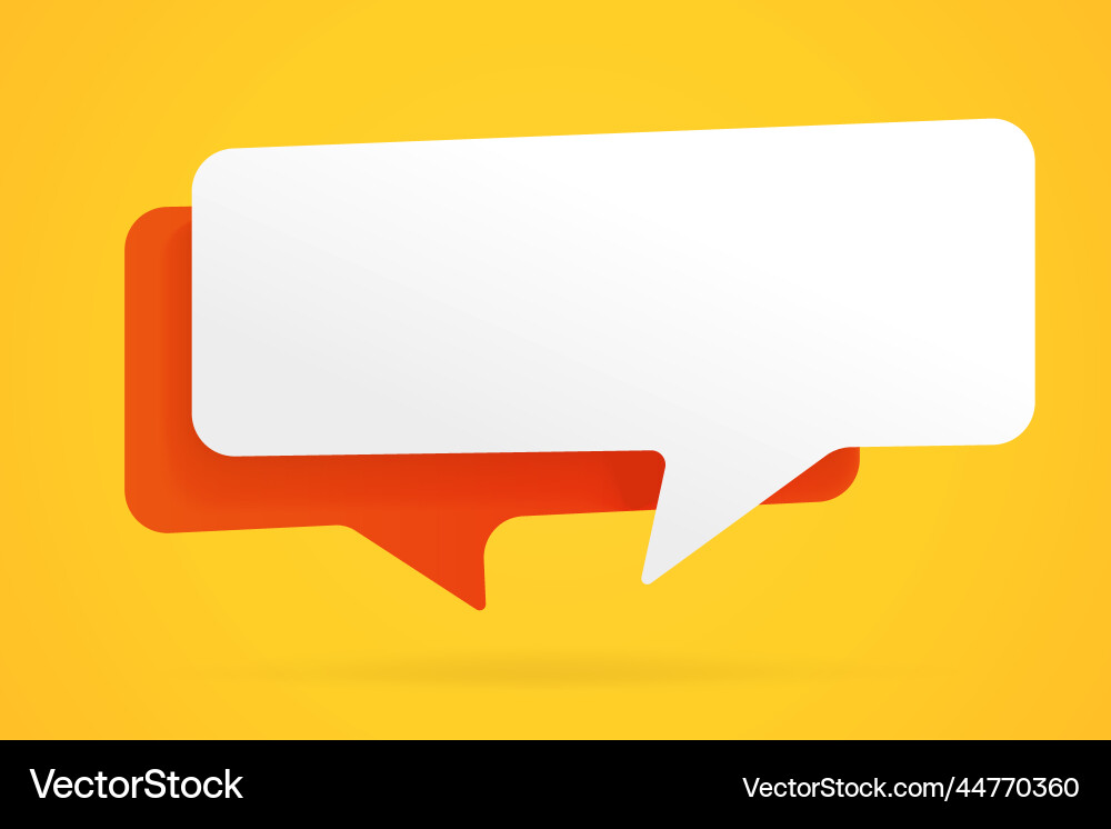 Blank speech bubble shaped promotion sticker Vector Image