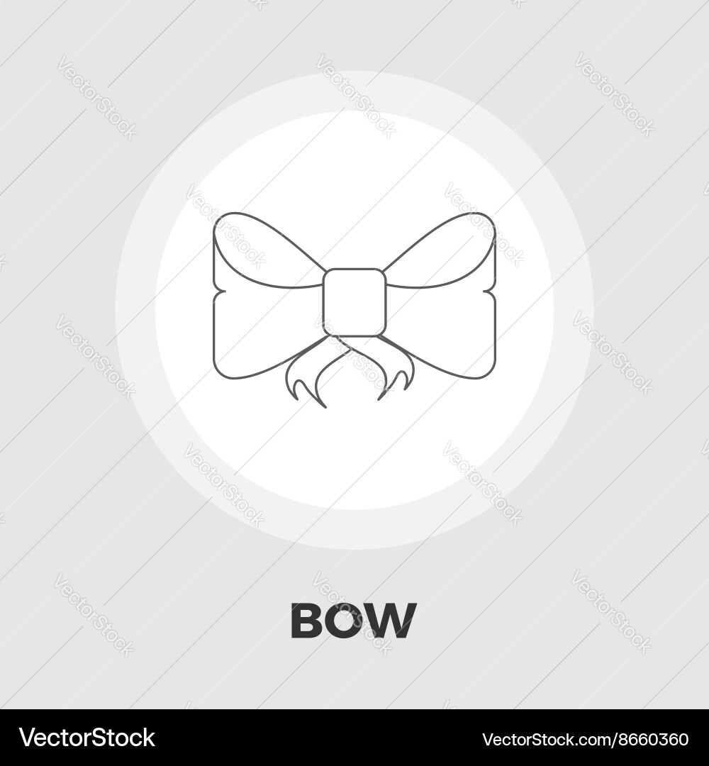 Bow flat icon Royalty Free Vector Image - VectorStock