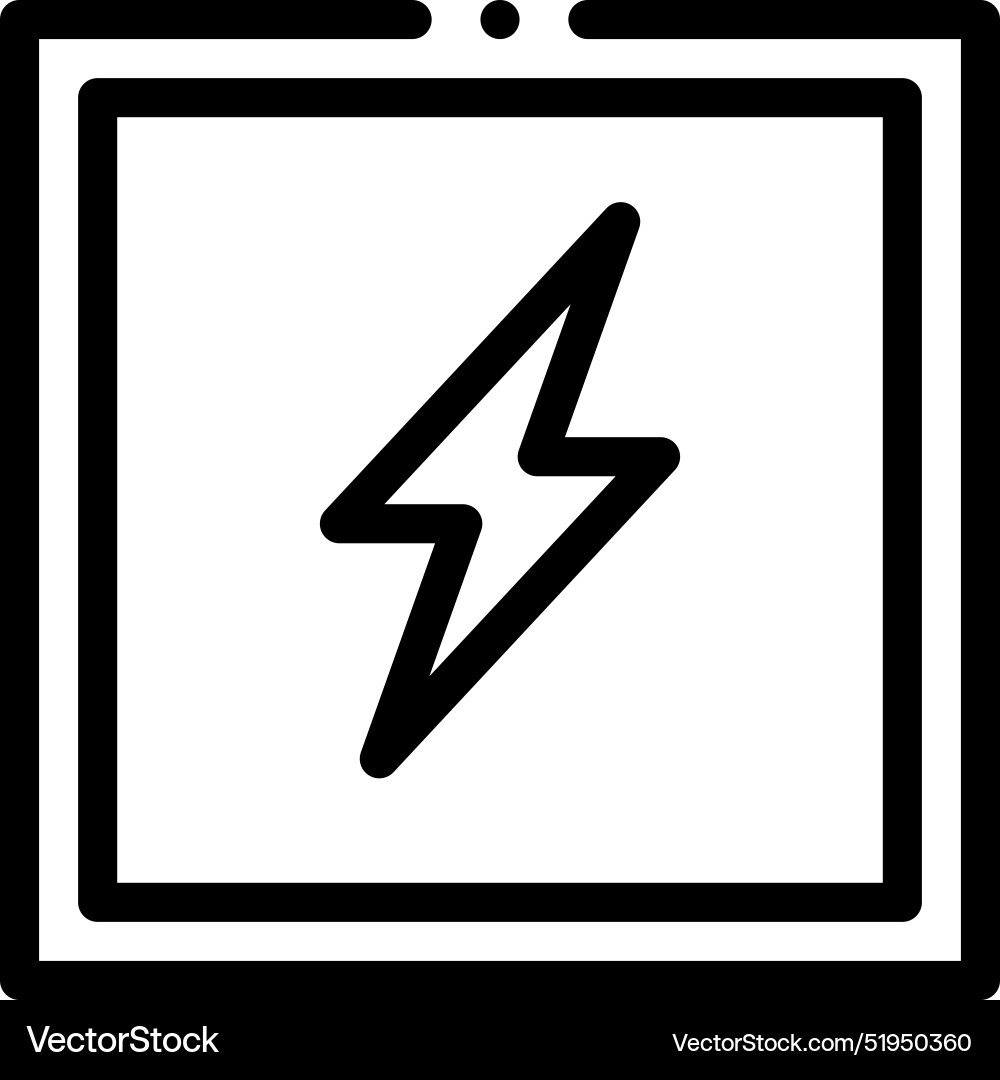 Camera flash icon thin linear style design Vector Image