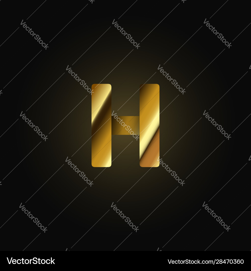 Gold paper folded character from a typeset Vector Image