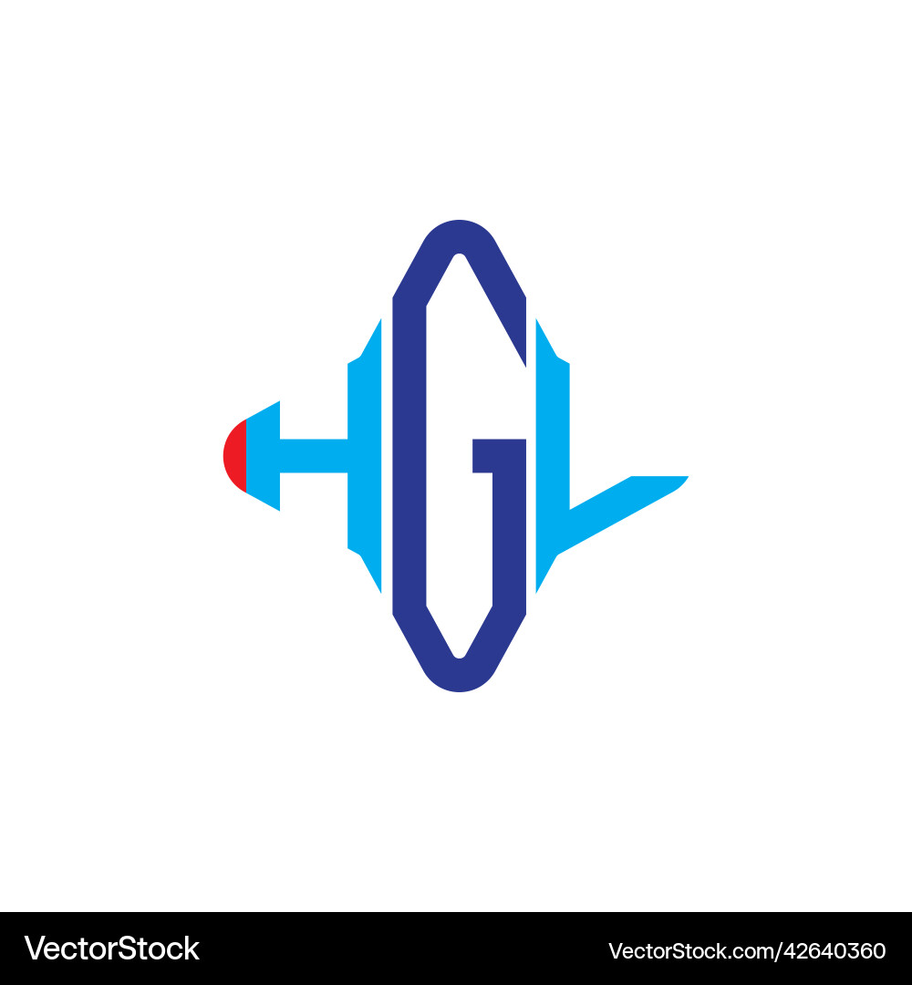 Hgl letter logo creative design with graphic Vector Image