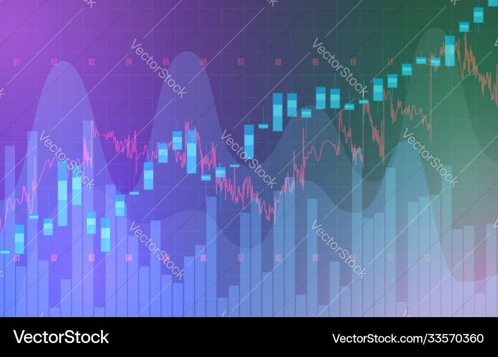 High detailed charts growing markets Royalty Free Vector