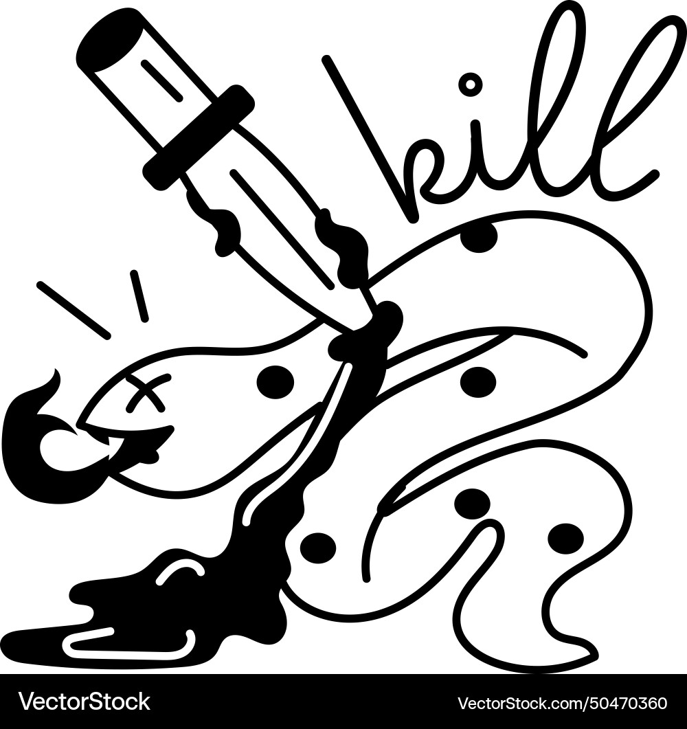 Kill snake Royalty Free Vector Image - VectorStock