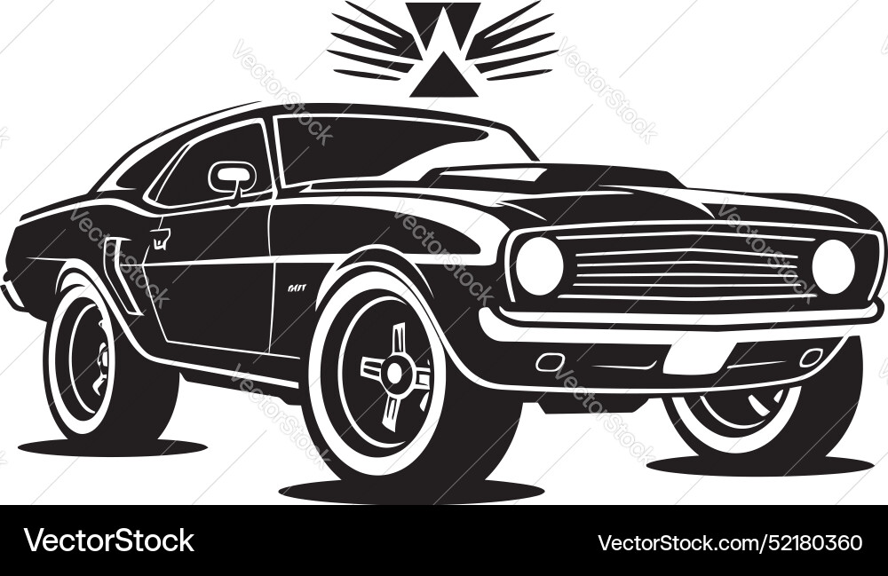 Power and performance muscular american logo Vector Image