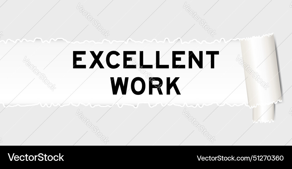 Ripped gray paper background that have word Vector Image