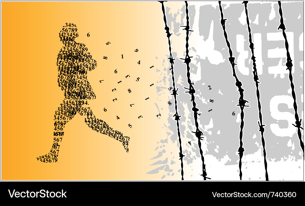 Runner number Royalty Free Vector Image - VectorStock