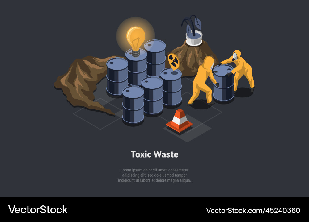 Utilization of wastes recycling garbage workers Vector Image
