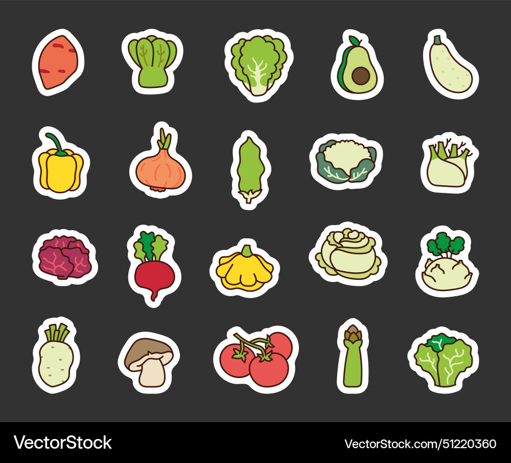 Vegetable organic products sticker bookmark Vector Image