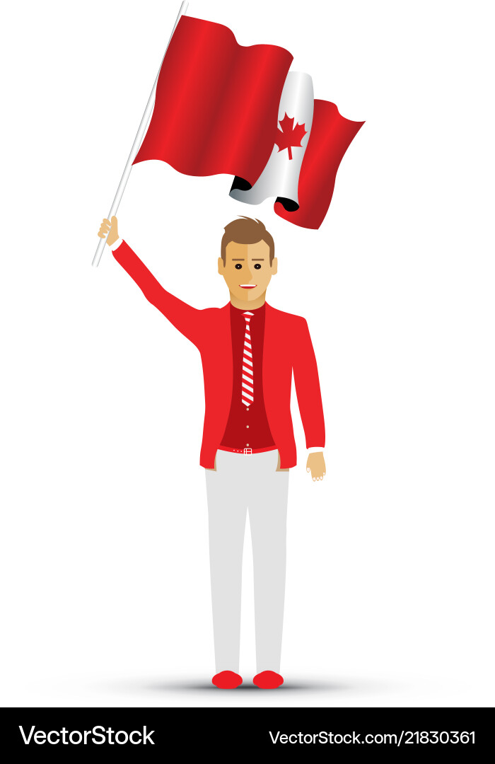 Canadian Flag Waving Vector