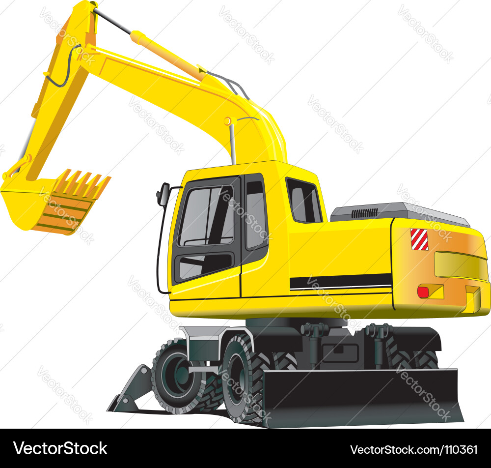 Excavator Royalty Free Vector Image - VectorStock