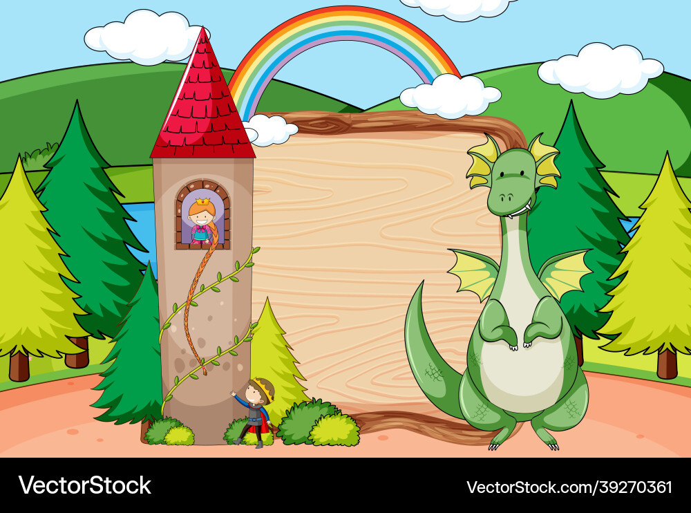 Fairy tale banner template Royalty Free Vector Image