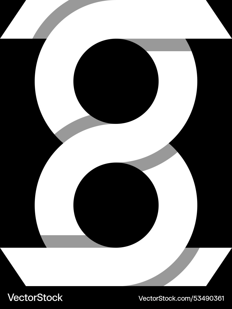 Letters ss or number 8 infinity logo design Vector Image