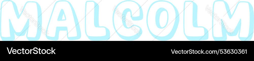 Malcolm Royalty Free Vector Image - VectorStock