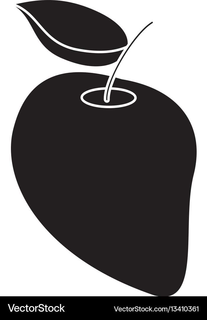 Mango juicy fruit pictograph Royalty Free Vector Image