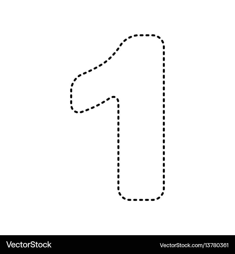 Number 1 sign design template element Royalty Free Vector