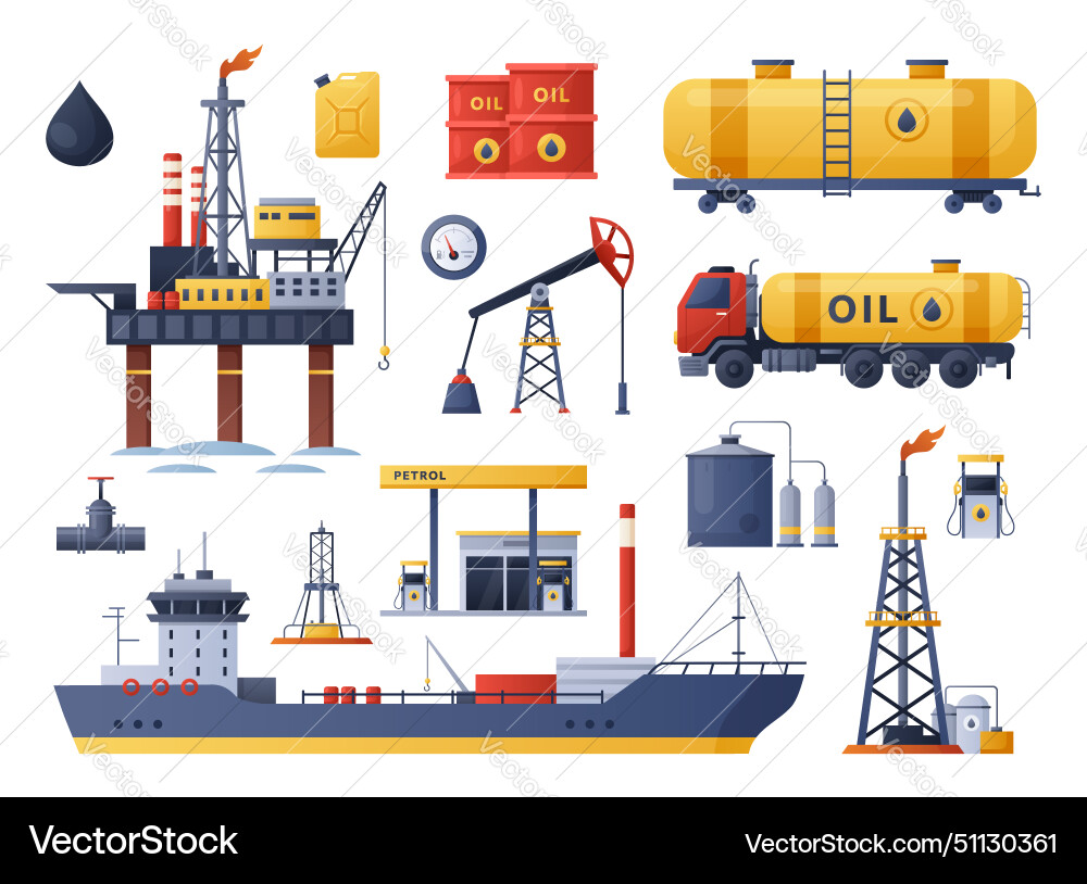 Oil gas industry Royalty Free Vector Image - VectorStock