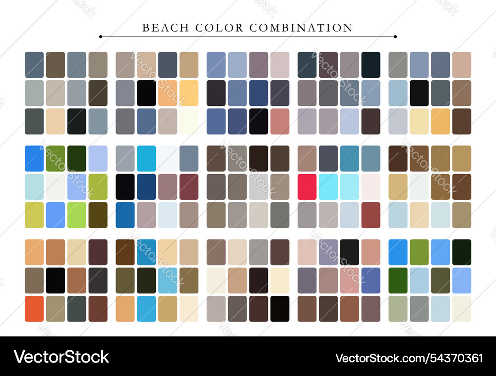 Trend color palette guide template fit Royalty Free Vector