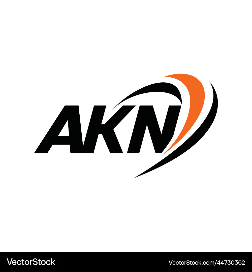 Akn monogram logo Royalty Free Vector Image - VectorStock