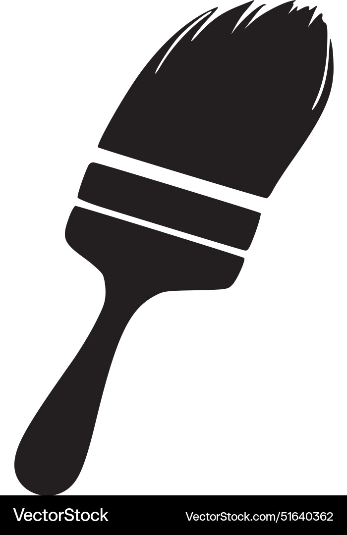 Brush - minimalist and flat logo Royalty Free Vector Image