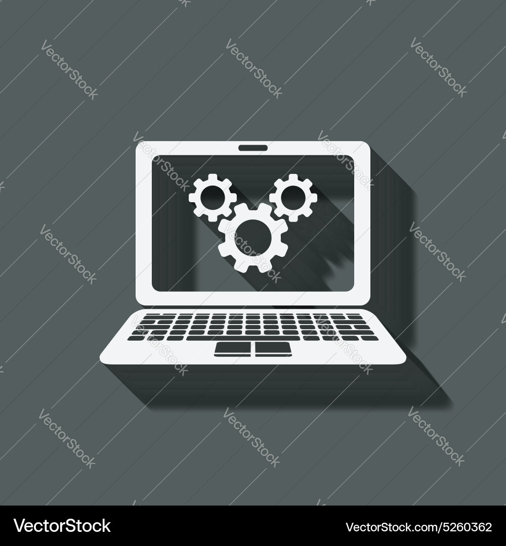 Computer repairs symbol Royalty Free Vector Image