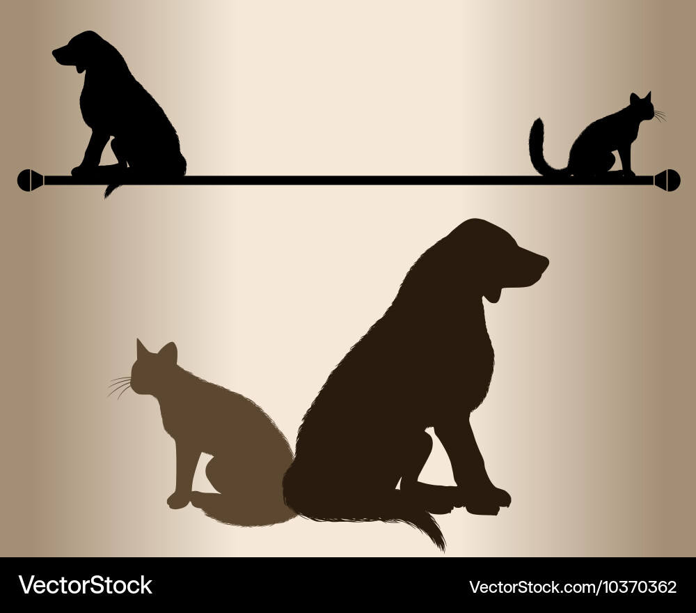 Dog and cat Royalty Free Vector Image - VectorStock