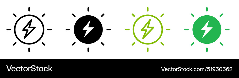 Electrify your design with icons showcasing Vector Image