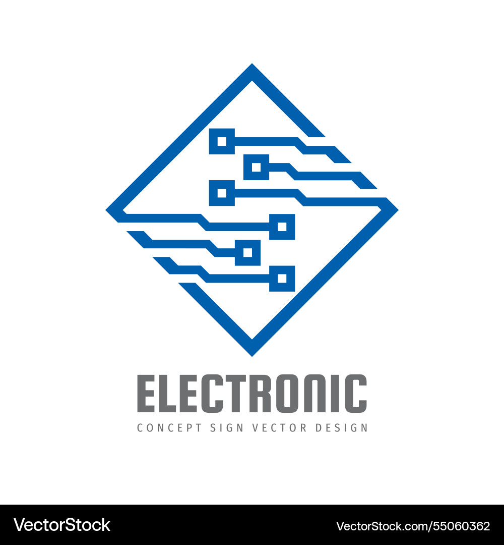 Electronic technology - logo design Royalty Free Vector