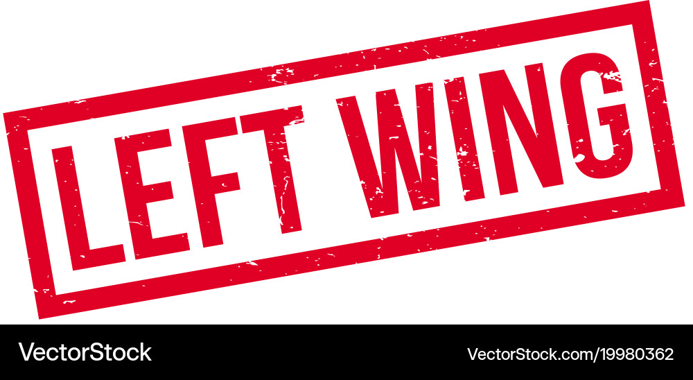 Left wing rubber stamp Royalty Free Vector Image