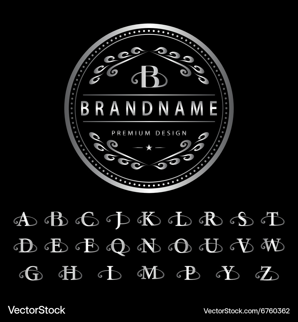 Monogram design elements graceful template Vector Image