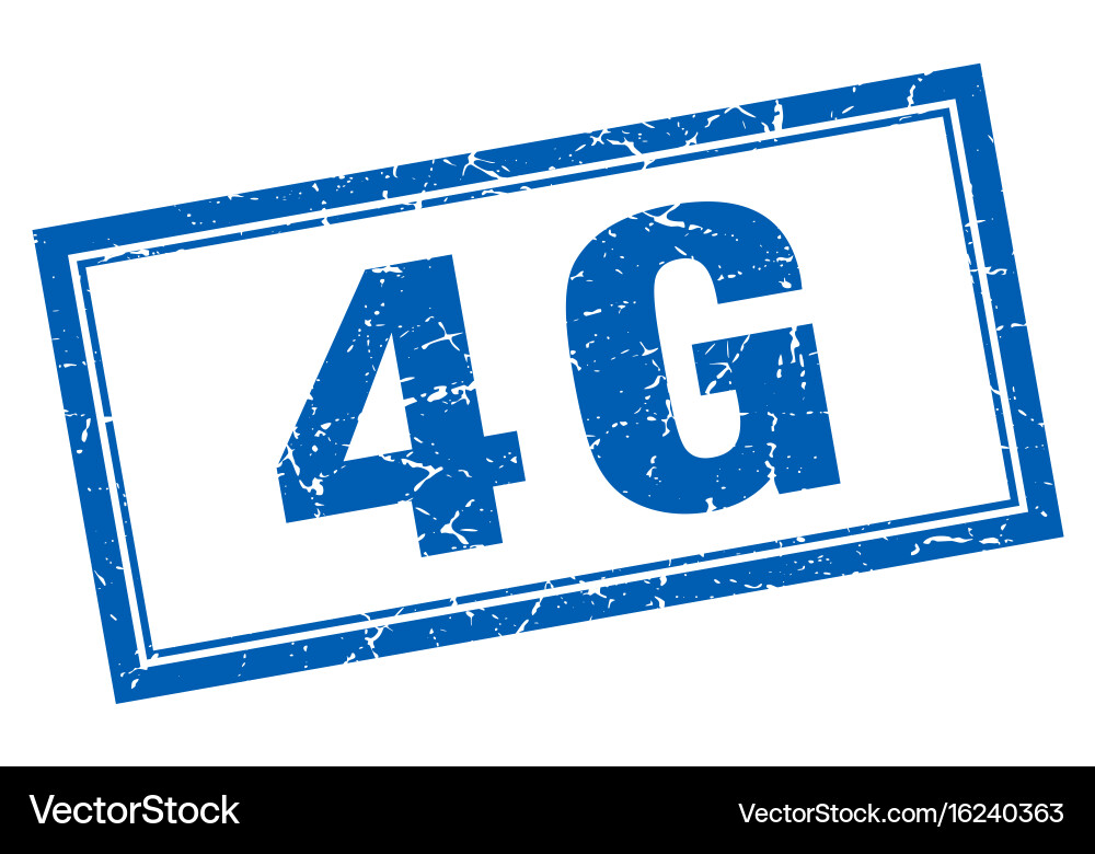 4g square stamp Royalty Free Vector Image - VectorStock