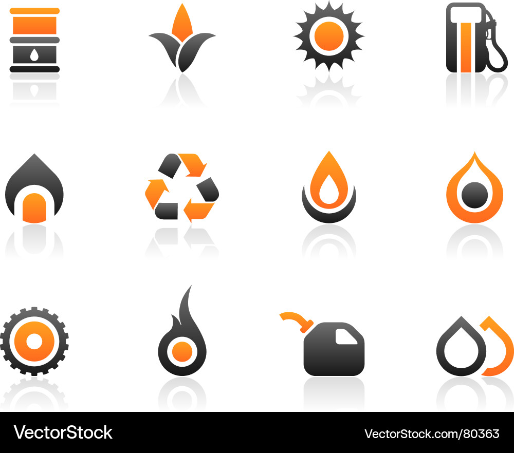 Fuel Icons - Oil & Gas Royalty Free Vector Image