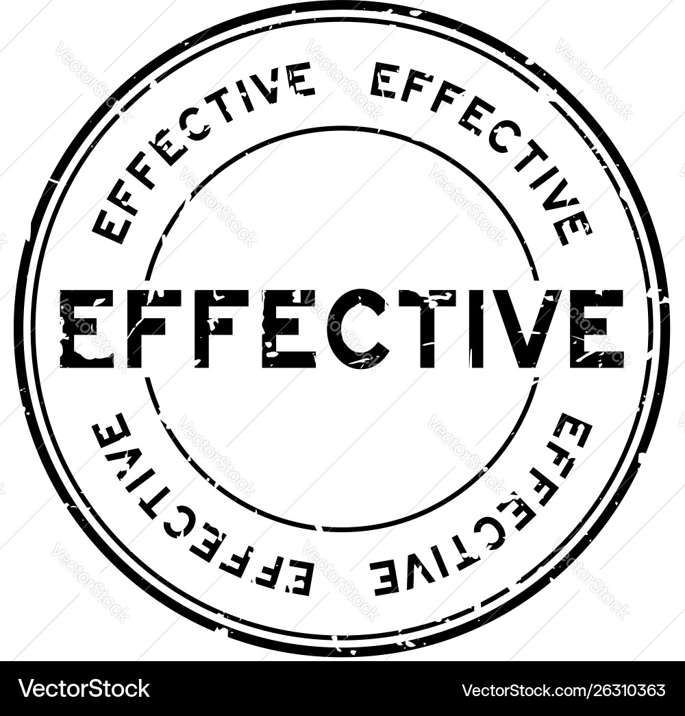 Grunge black effective word round rubber seal Vector Image