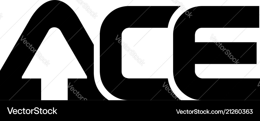 Letter ace modern template Royalty Free Vector Image