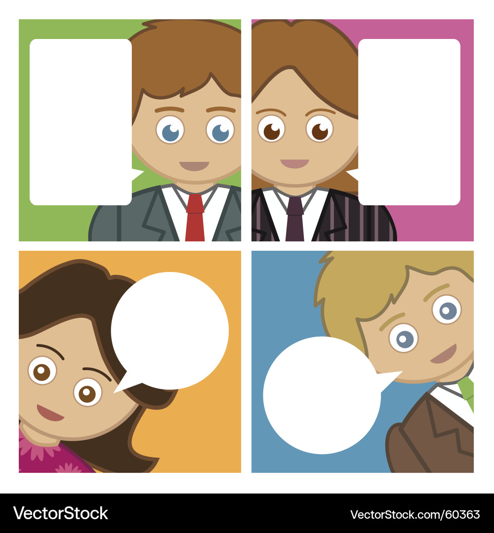 People notecards Royalty Free Vector Image - VectorStock