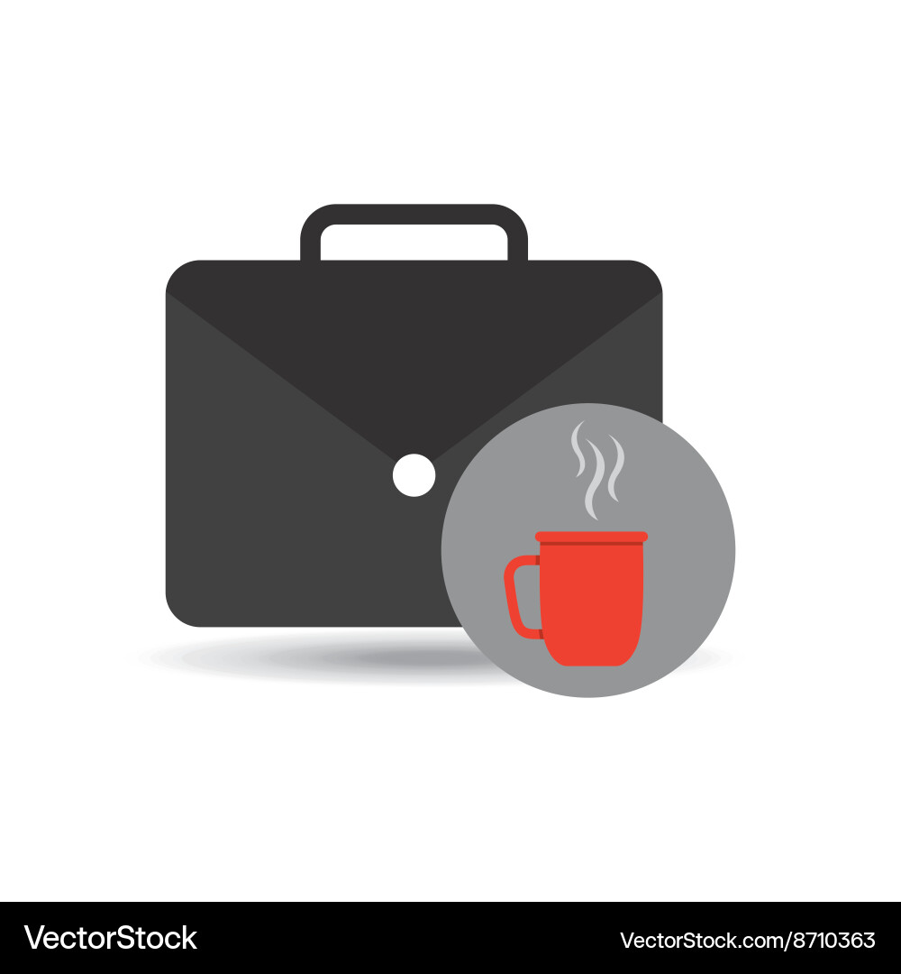 Portfolio and coffee design Royalty Free Vector Image