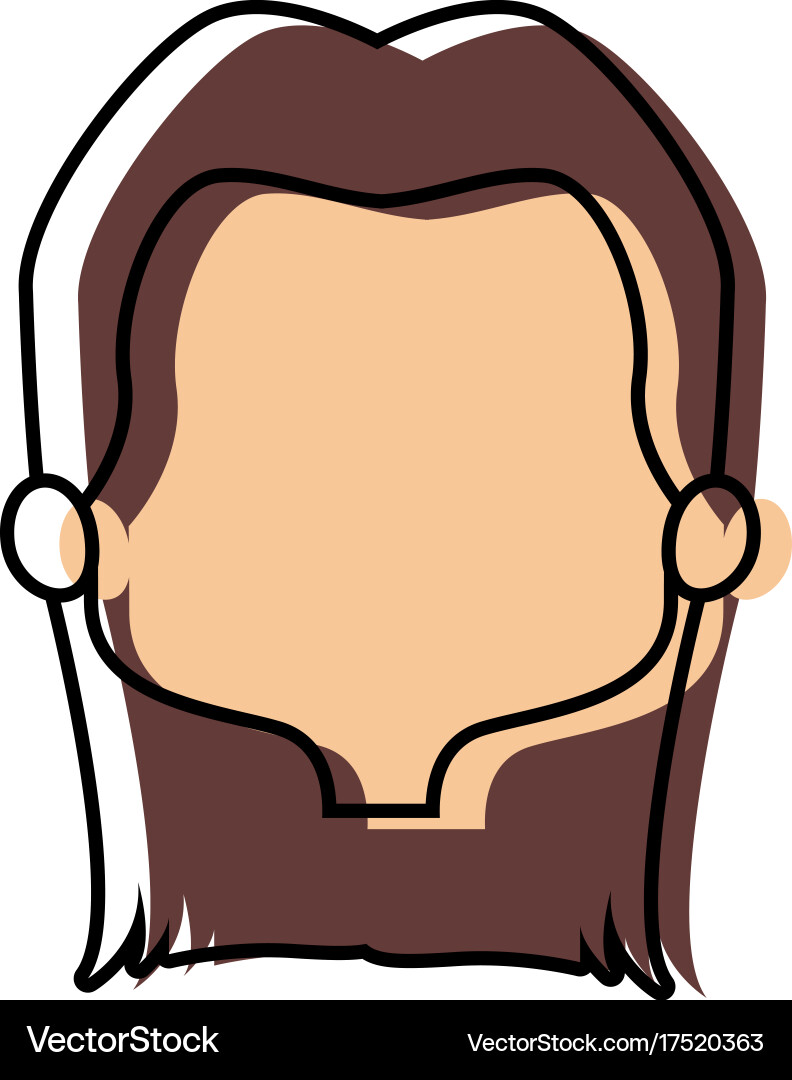Profile girl face female character head Royalty Free Vector