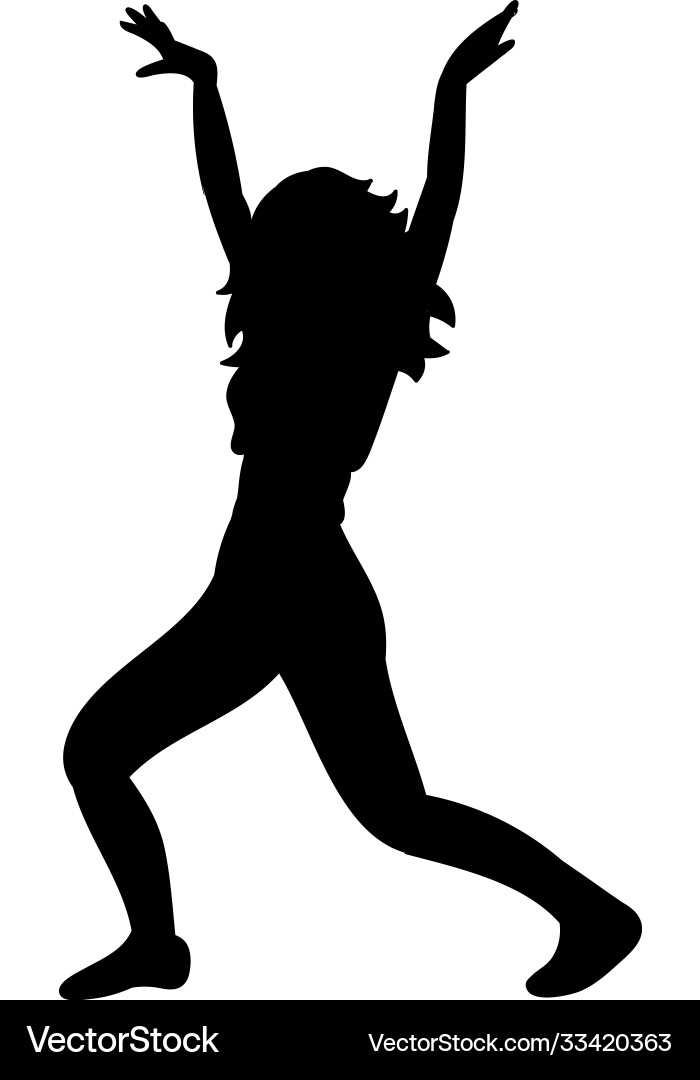 Dancing Girl Silhouette Girl In Dance Color Silhouette PNG Images