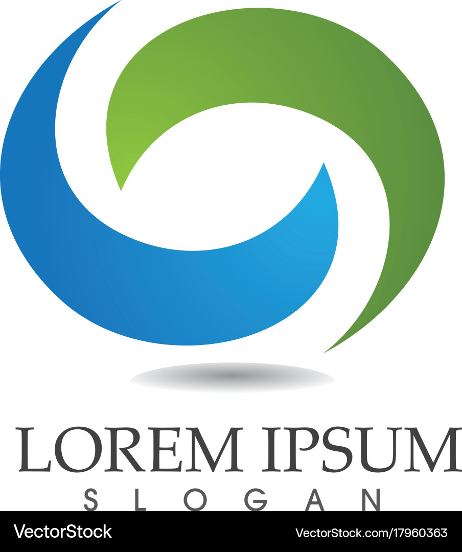 Technology circle logo and symbols Royalty Free Vector Image